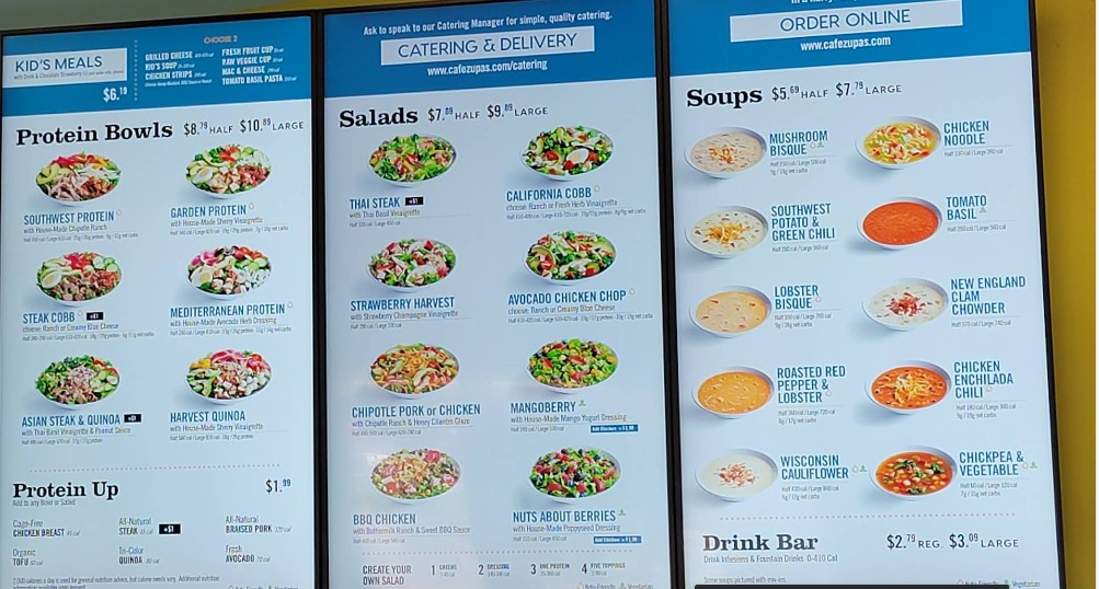 Café Zupas Restaurant Menu | Soups, Salads & Sandwiches in Las Vegas, NV